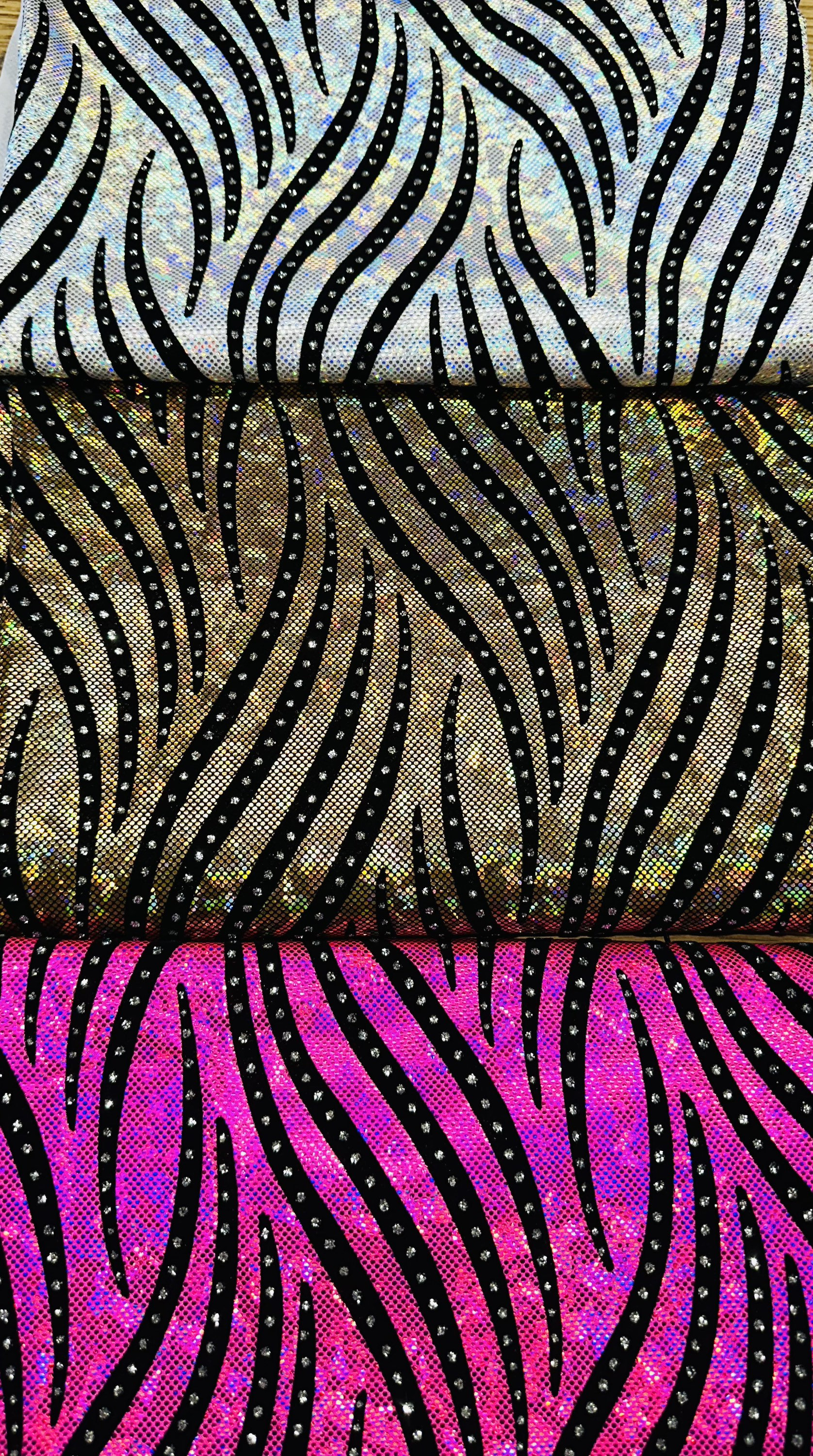 Pink Zebra Print Wallpaper Glitter