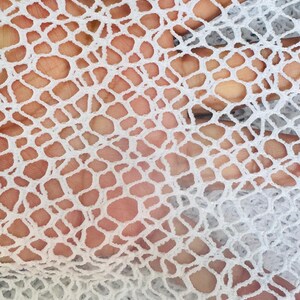 Spider Fishnet Design White Color Nylon Spandex 4-way Stretch 58/60 ...