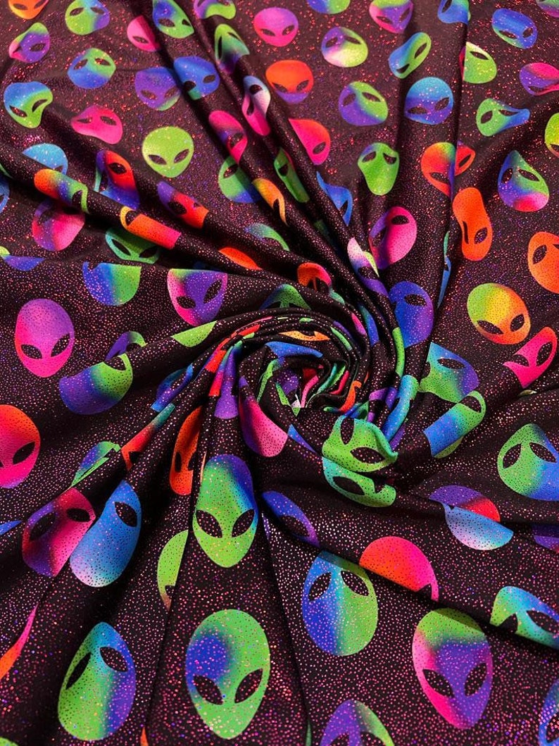 Luxury Alien Design With Foil UV Light It Glows Under Black - Etsy