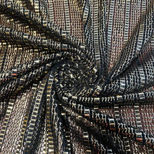 Luxury Metallic Mesh Chain Design 2-way Stretch 50/52” Sold by the YD ...