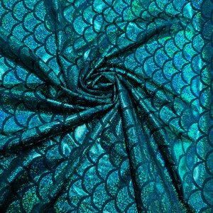 Mermaid Design Hologram Metallic Nylon Spandex 4-way Stretch 58/60” - Etsy
