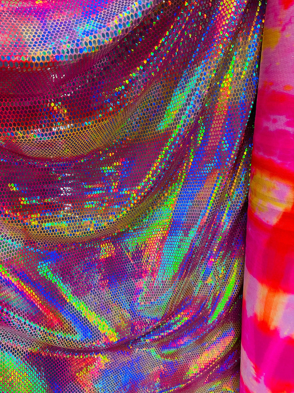 Luxury Honeycomb Design Iridescent Metallic Sequins on - Etsy