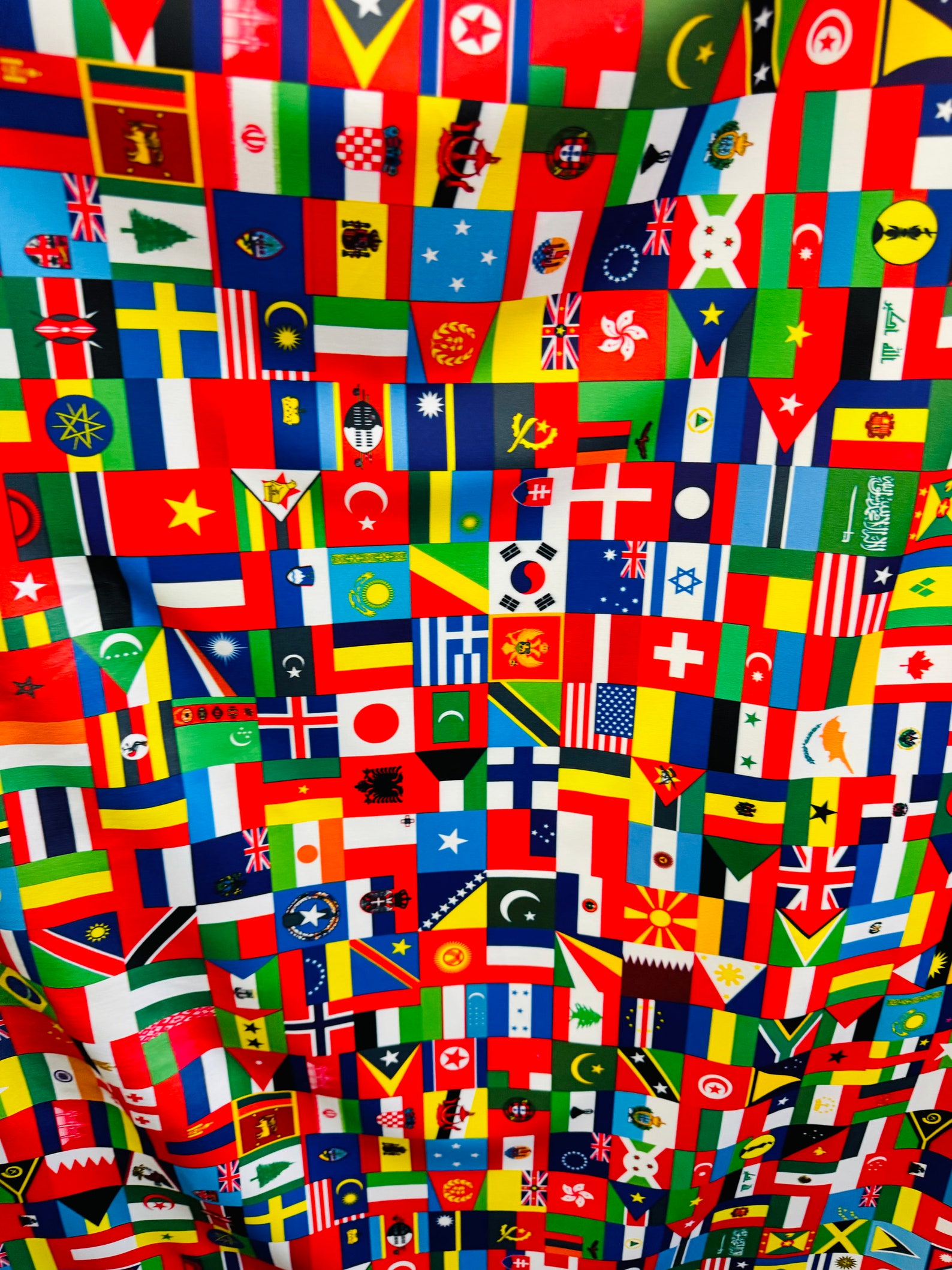 Multi International Flags Design Print on Best Quality of Nylon Spandex ...