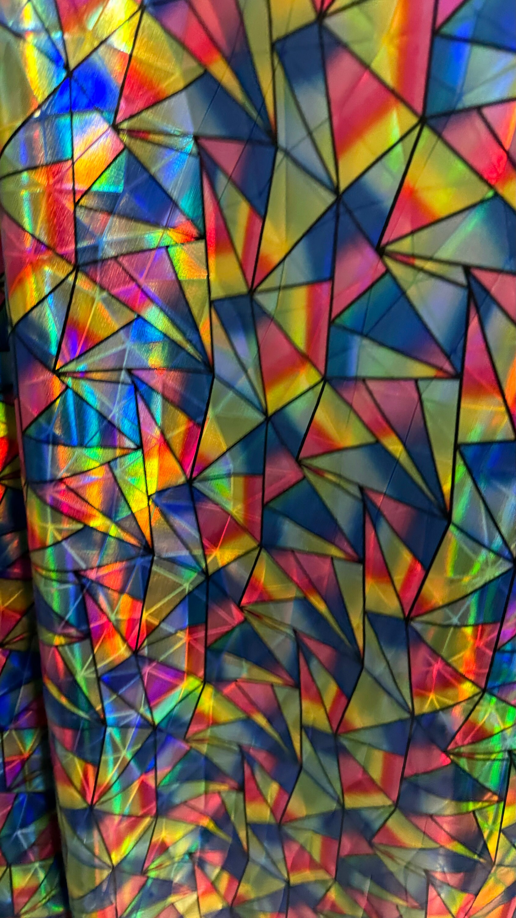 Shattered Glass Design Sapphire Multicolor Metallic Nylon Spandex 4-way ...