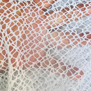Spider Fishnet Design White Color Nylon Spandex 4-way Stretch 58/60 ...
