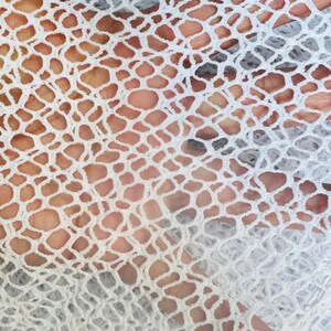 Spider Fishnet Design White Color Nylon Spandex 4-way Stretch 58/60 ...