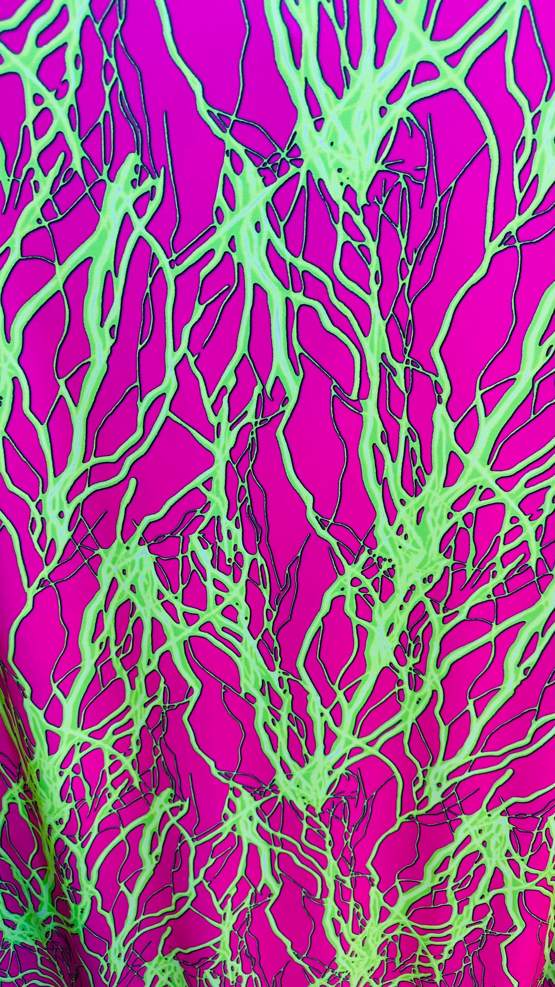 Thunder Lightning Bolt Design Neon Pink/lime It Glows Under Black Light ...