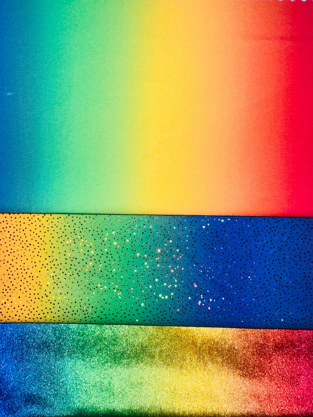 Rainbow Luxury Design Print on Nylon Spandex With Foil & Without Foil ...
