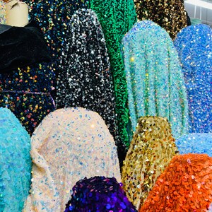Luxury Stretch Velvet With Sequins 4-way Stretch Best Quality in the ...