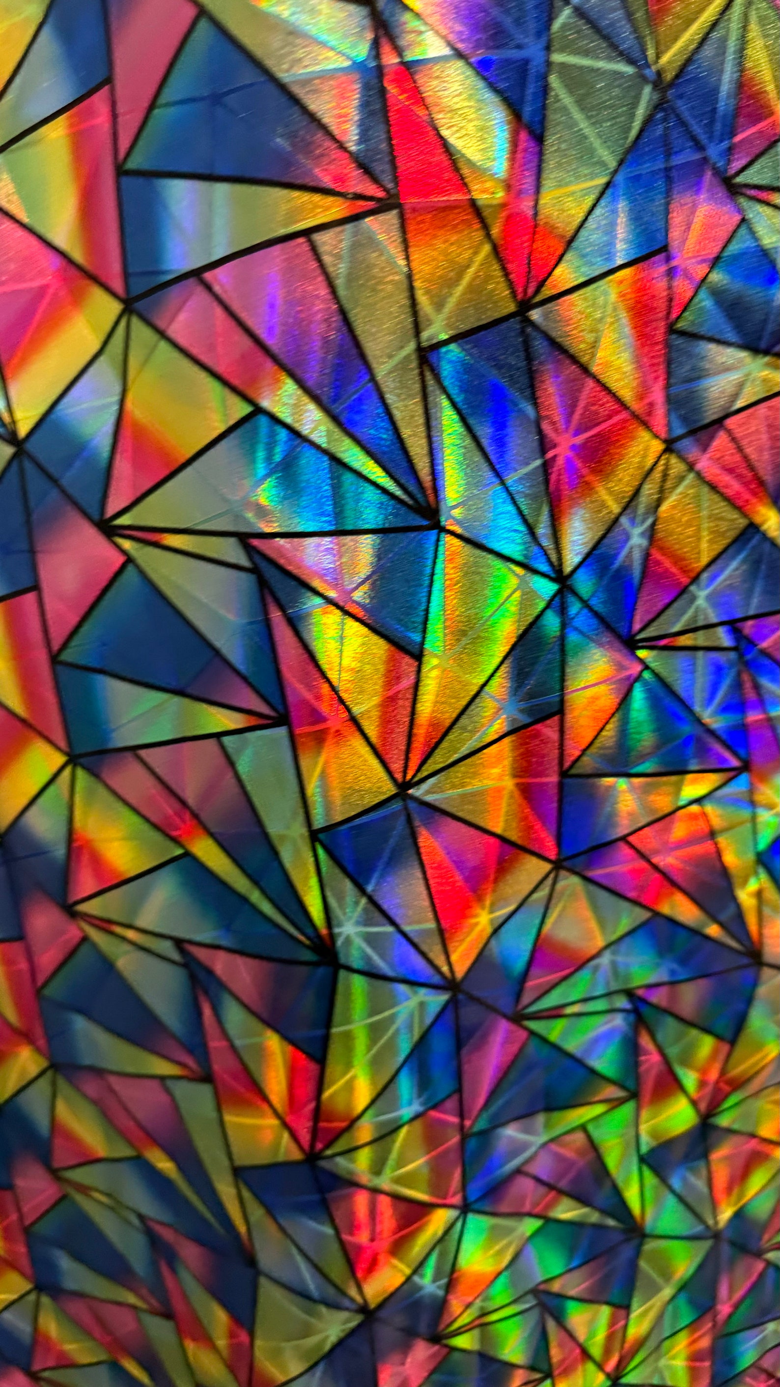 Shattered Glass Design Sapphire Multicolor Metallic Nylon Spandex 4-way ...