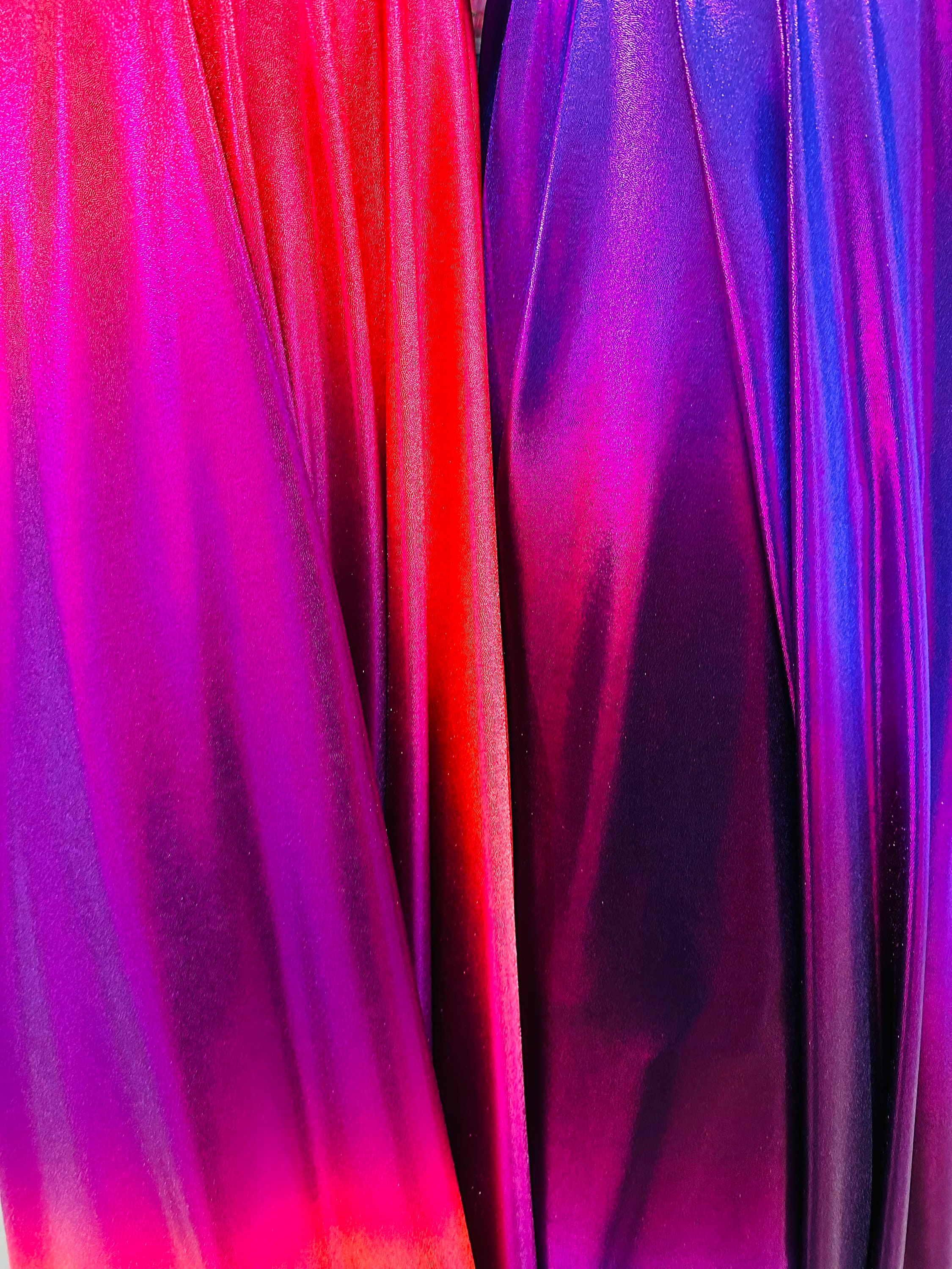 Luxury Ombre Design Metallic Nylon Spandex With Foggy Foil 4-way ...