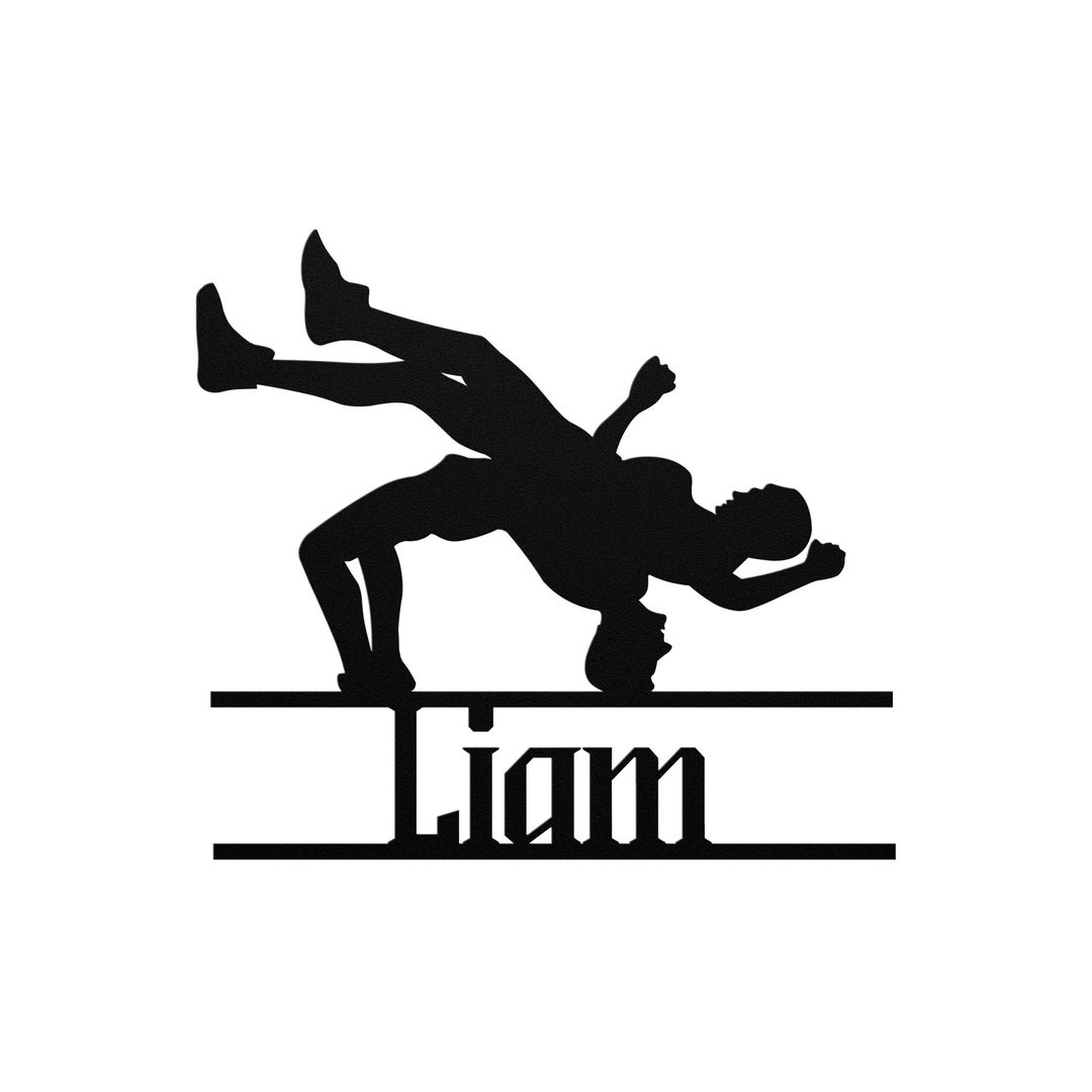 Personalized Metal Wall Decor Amateur Wrestling Metal Wall Display for ...