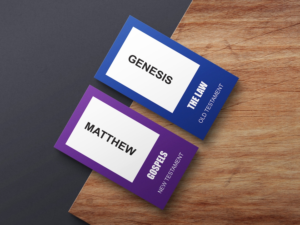 Books of the Bible Printable Cards Helpful Tool for Learning Scripture ...