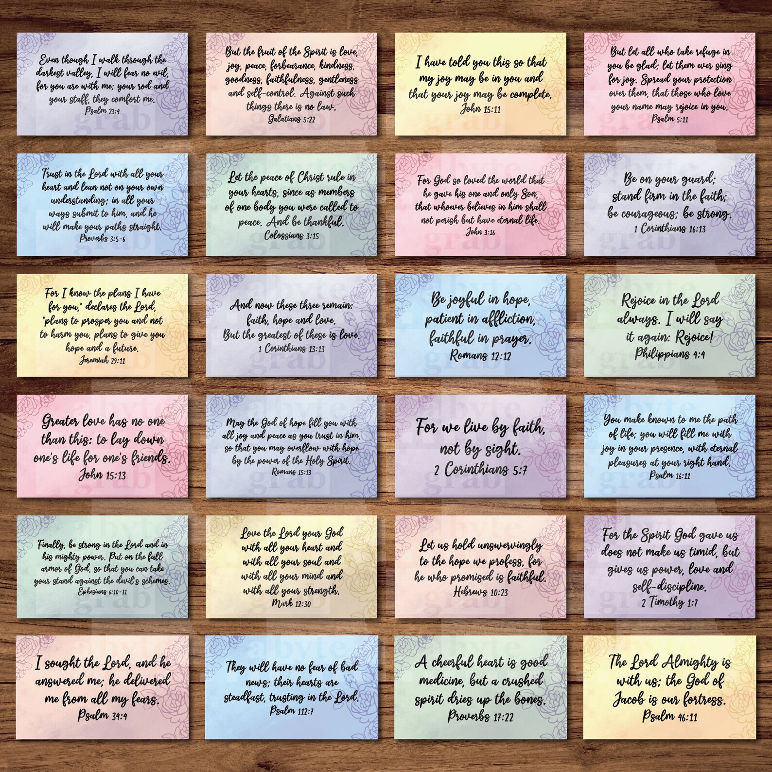 78 Encouraging Bible Verse Printable Cards | NIV Verses From Scripture ...