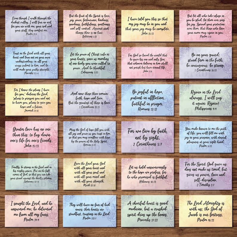 78 Encouraging Bible Verse Printable Cards | NIV Verses From Scripture ...