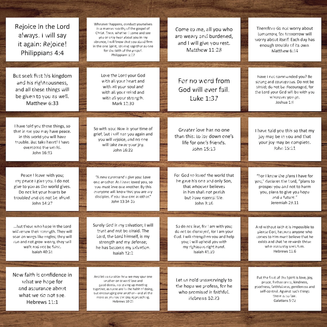 78 SIMPLE Bible Verse Printable Cards, Encouraging Quotes, NIV Verses ...