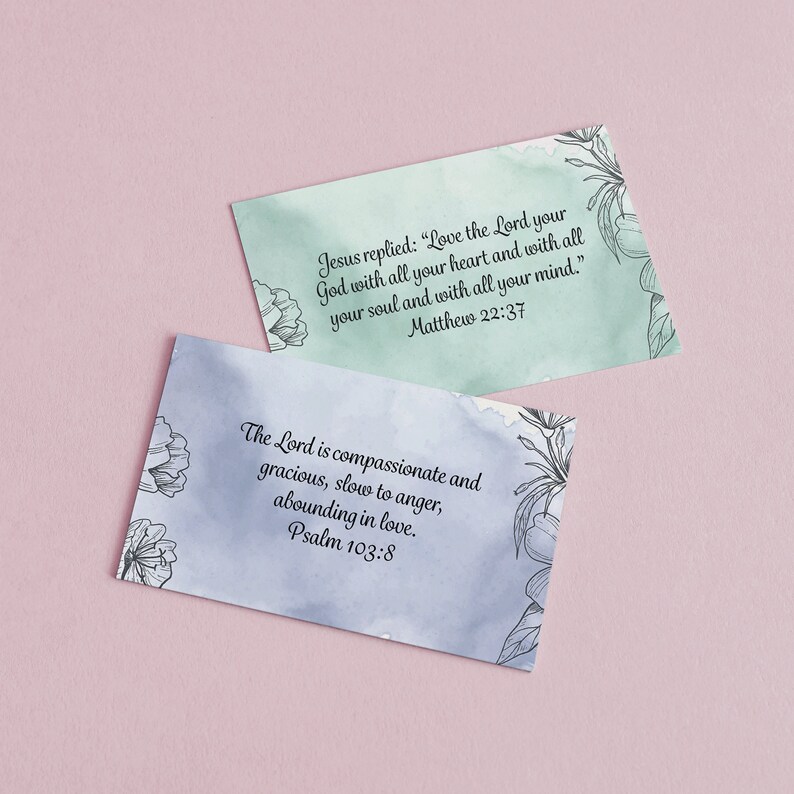 80 Love Bible Verse Cards: NIV Scripture, Prayer Journal (digital ...