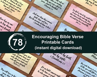 78 SIMPLE Bible Verse Printable Cards, Encouraging Quotes, NIV Verses ...