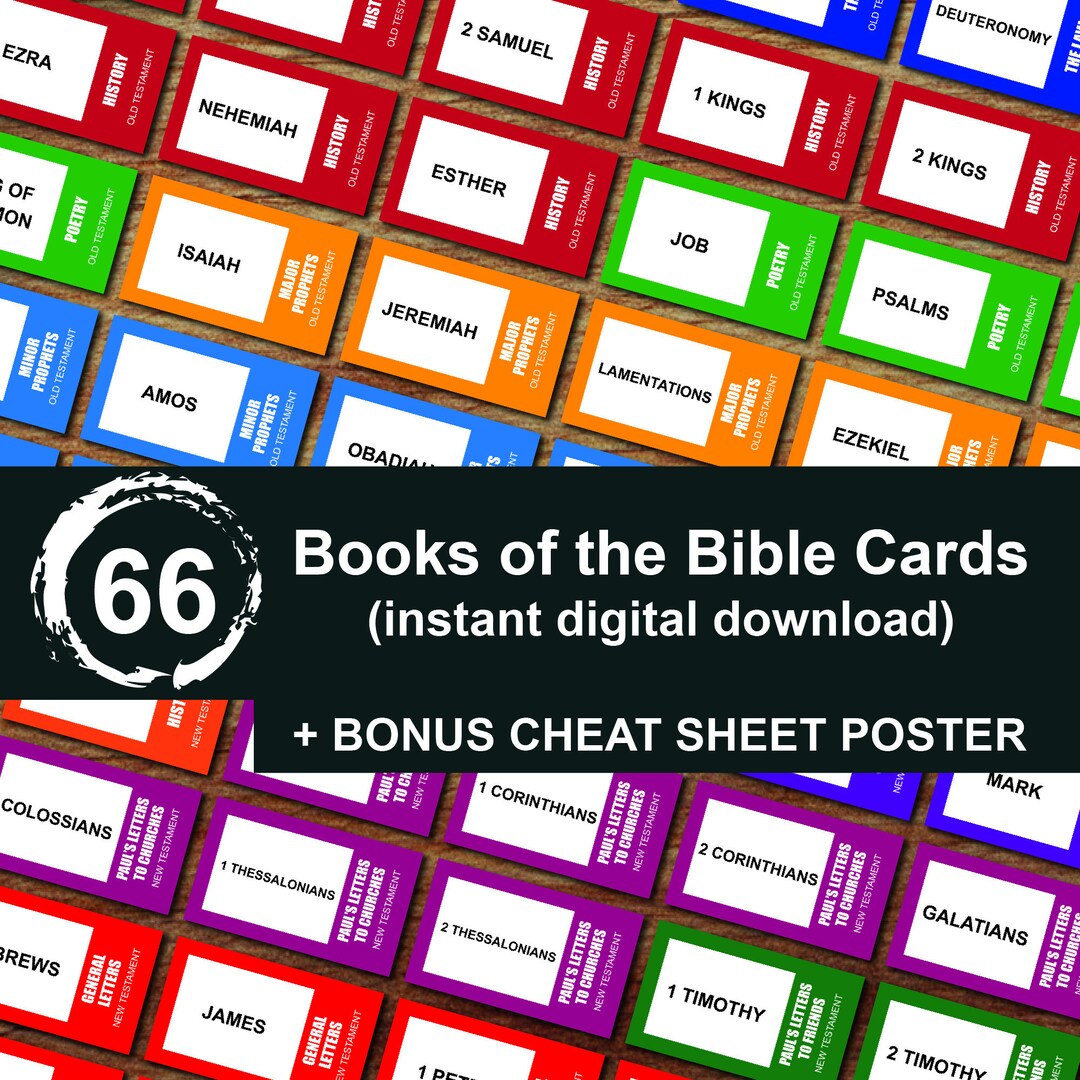 Books of the Bible Printable Cards | Helpful Tool for Learning ...