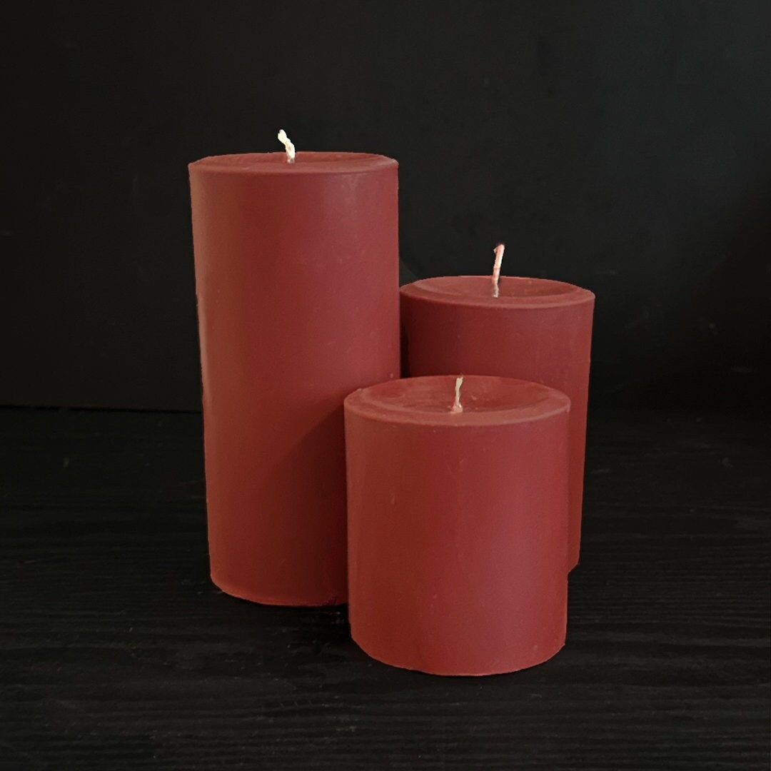 Red Hand Poured Pillar Candle - Etsy