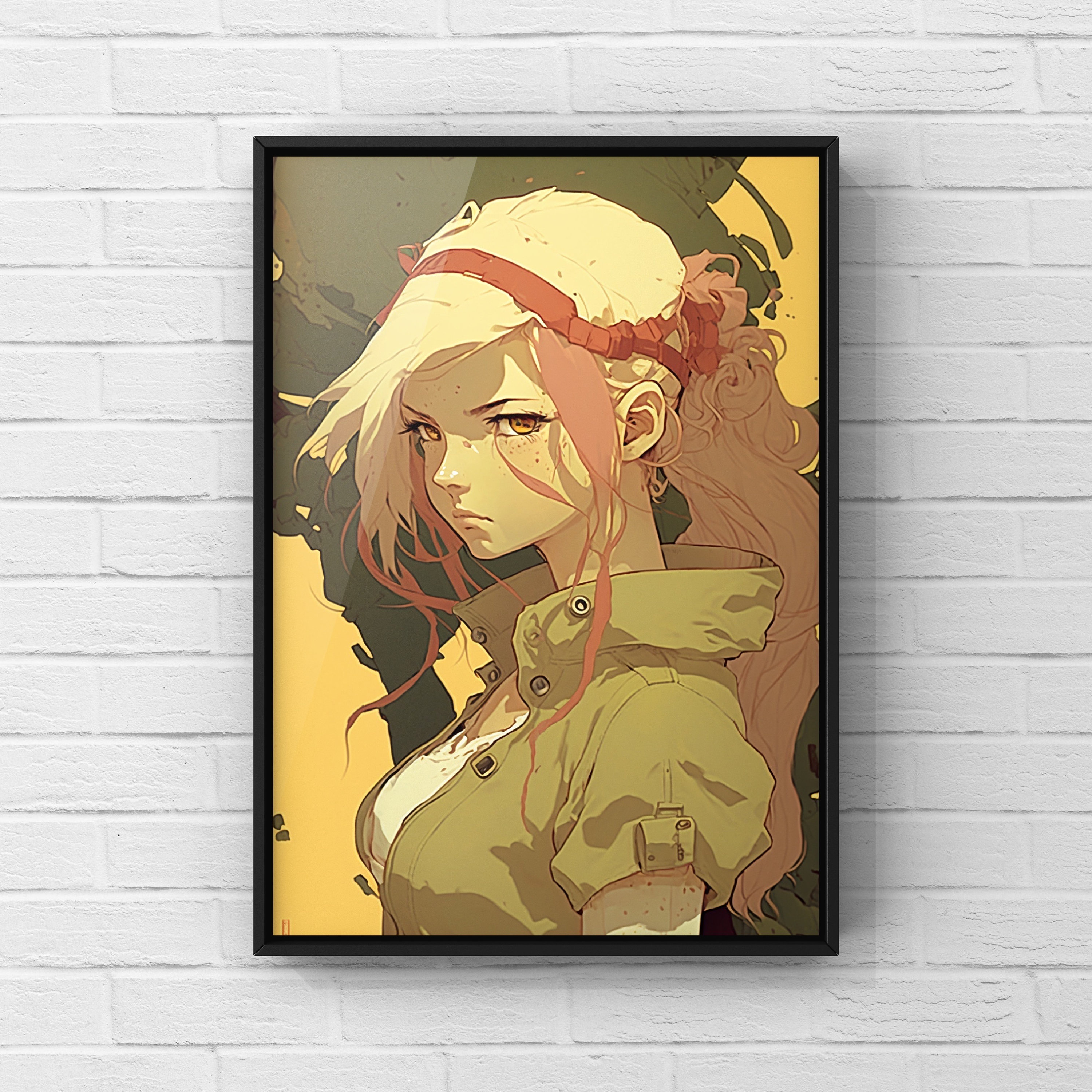 Anime Girl Print Digital Waifu Anime Wall Decor Manga Stlye Wall Art ...