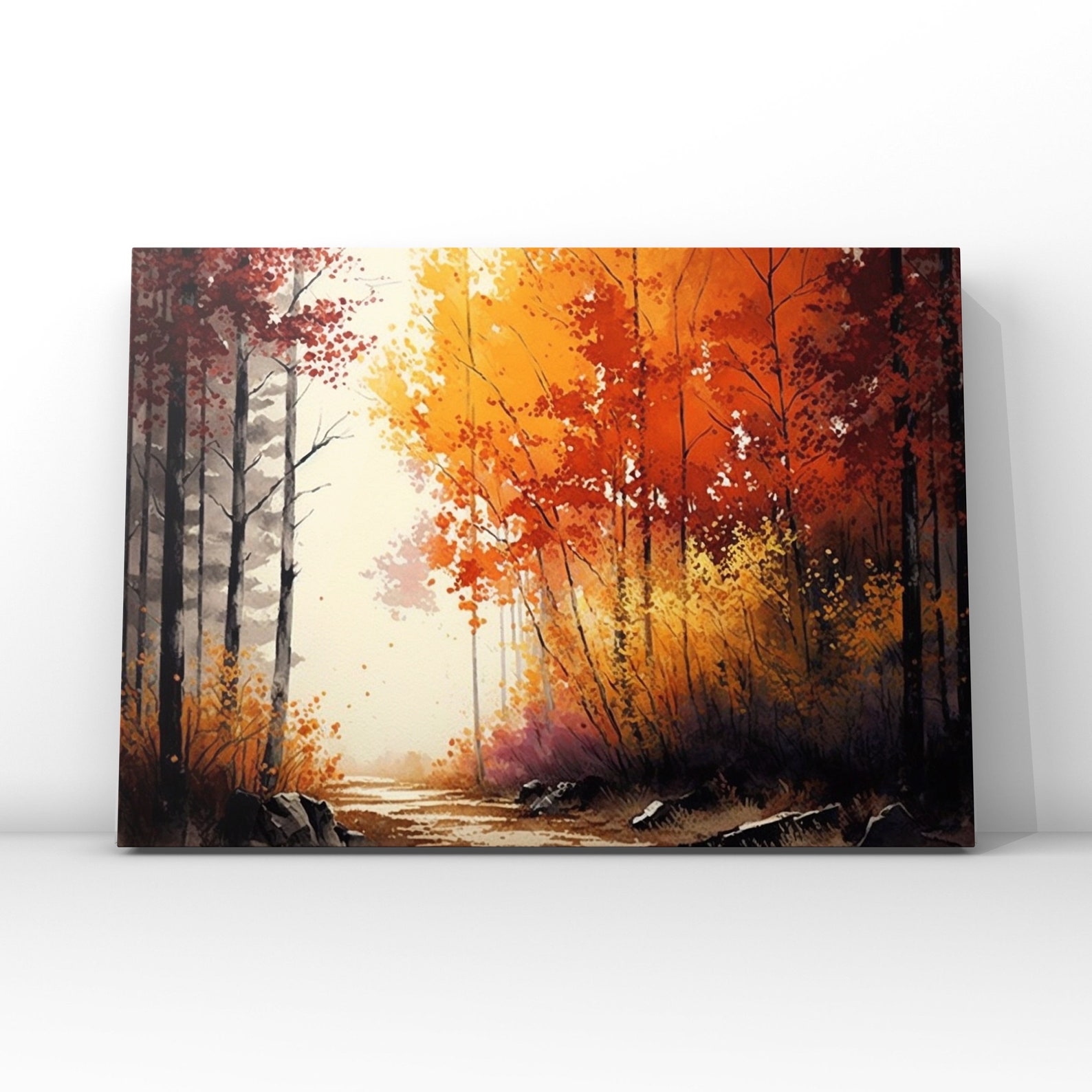Forest Stroll - Sketch Design - Fall Wall Art - Forest Wall Art - Ai ...