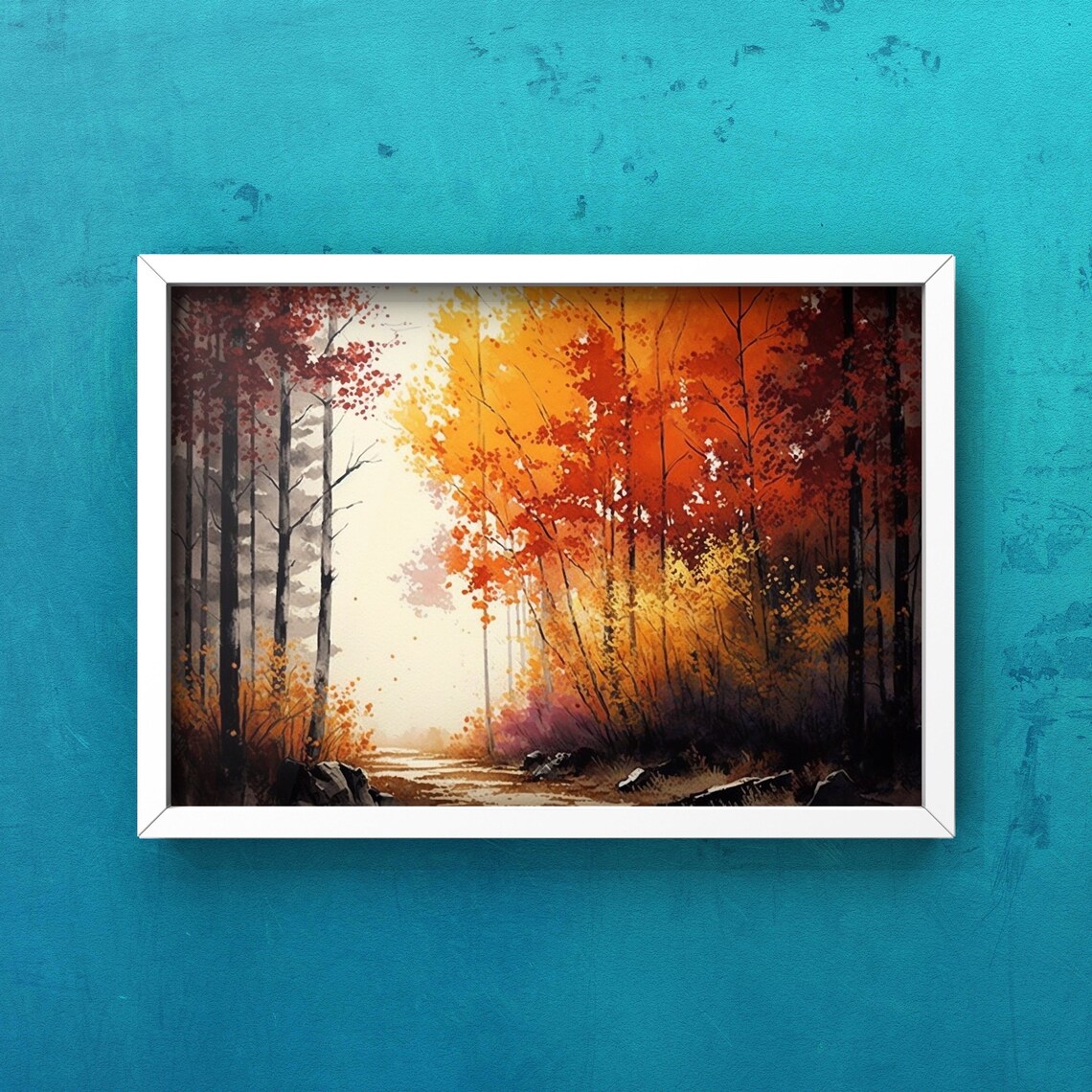 Forest Stroll - Sketch Design - Fall Wall Art - Forest Wall Art - Ai ...