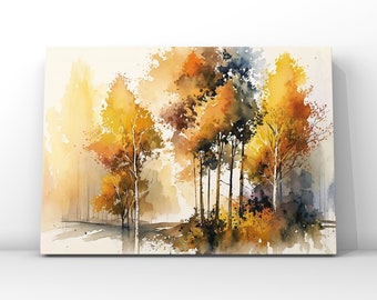 Forest Stroll - Sketch Design - Fall Wall Art - Forest Wall Art - Ai ...