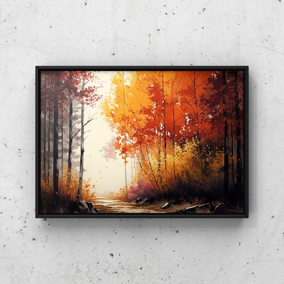 Forest Stroll - Sketch Design - Fall Wall Art - Forest Wall Art - Ai ...
