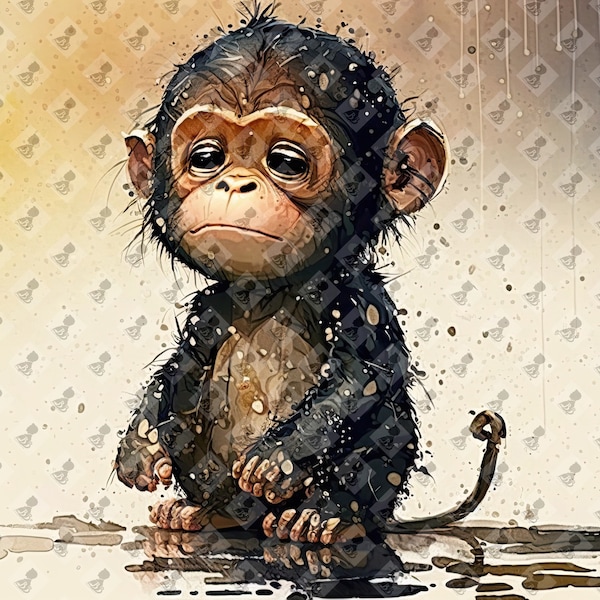 Baby Chimp - Etsy