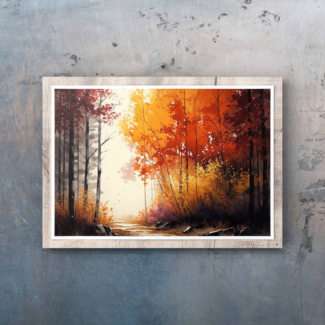 Forest Stroll - Sketch Design - Fall Wall Art - Forest Wall Art - Ai ...