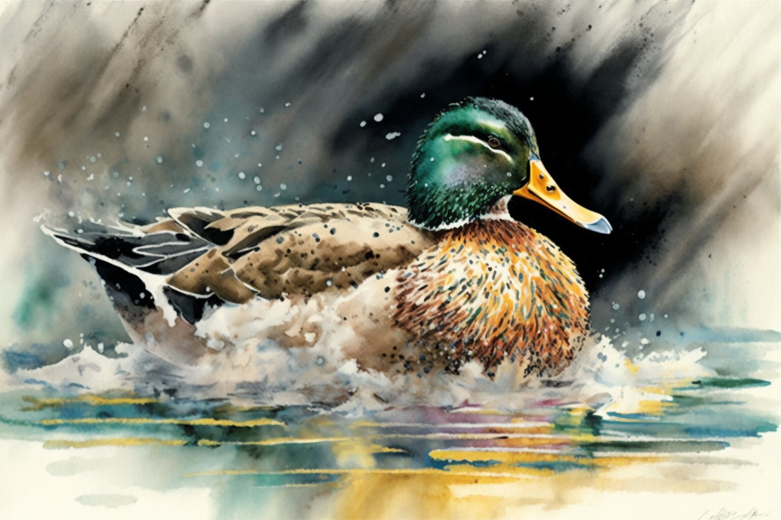 Duck Watercolor Digital Animal Prints | Instant Download Printable Art ...