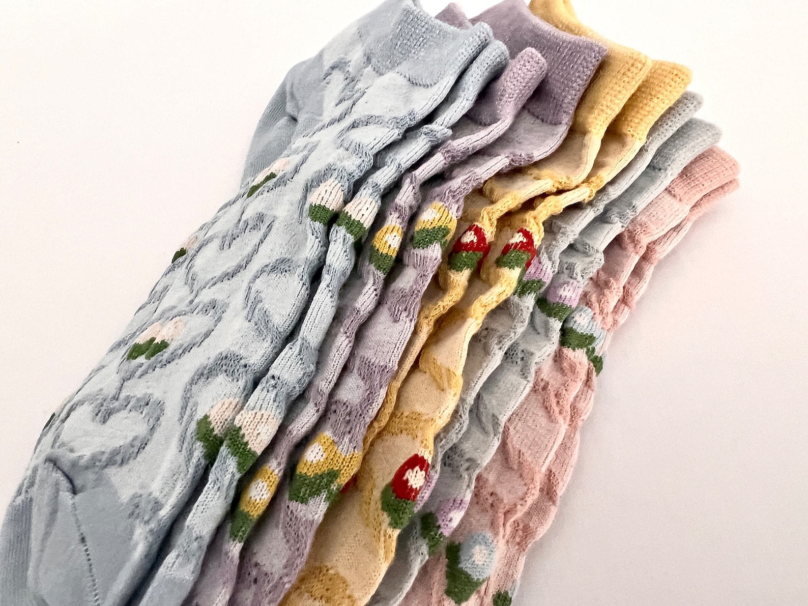 Retro Socks 5 Pairs Ankle Vintage Heart Women Socks Organic Cotton Fun ...