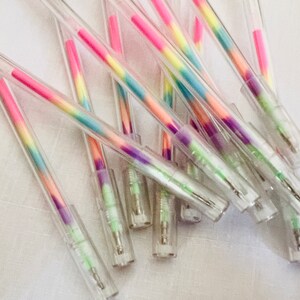 Set of 5 Unicorn Rainbow Ink Pens Neon Colors Multicolor Pens Fine ...