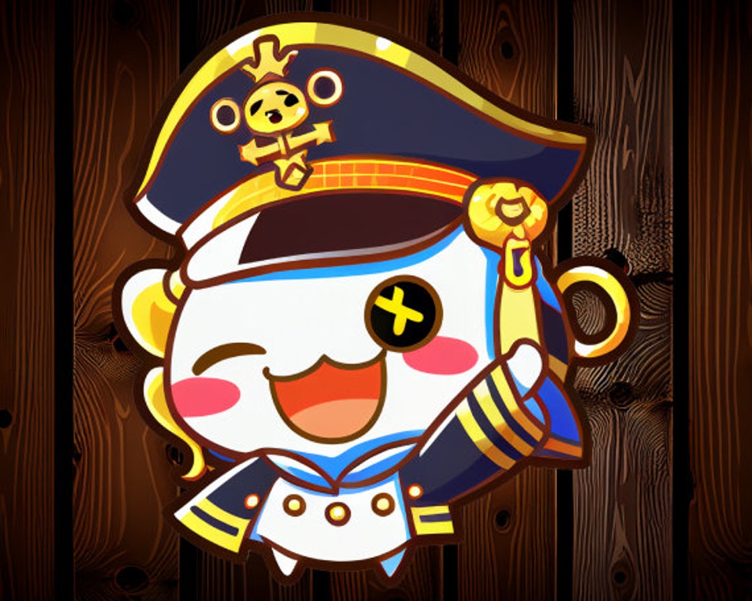 Uwu Cute Pirate Sticker Waving - Etsy