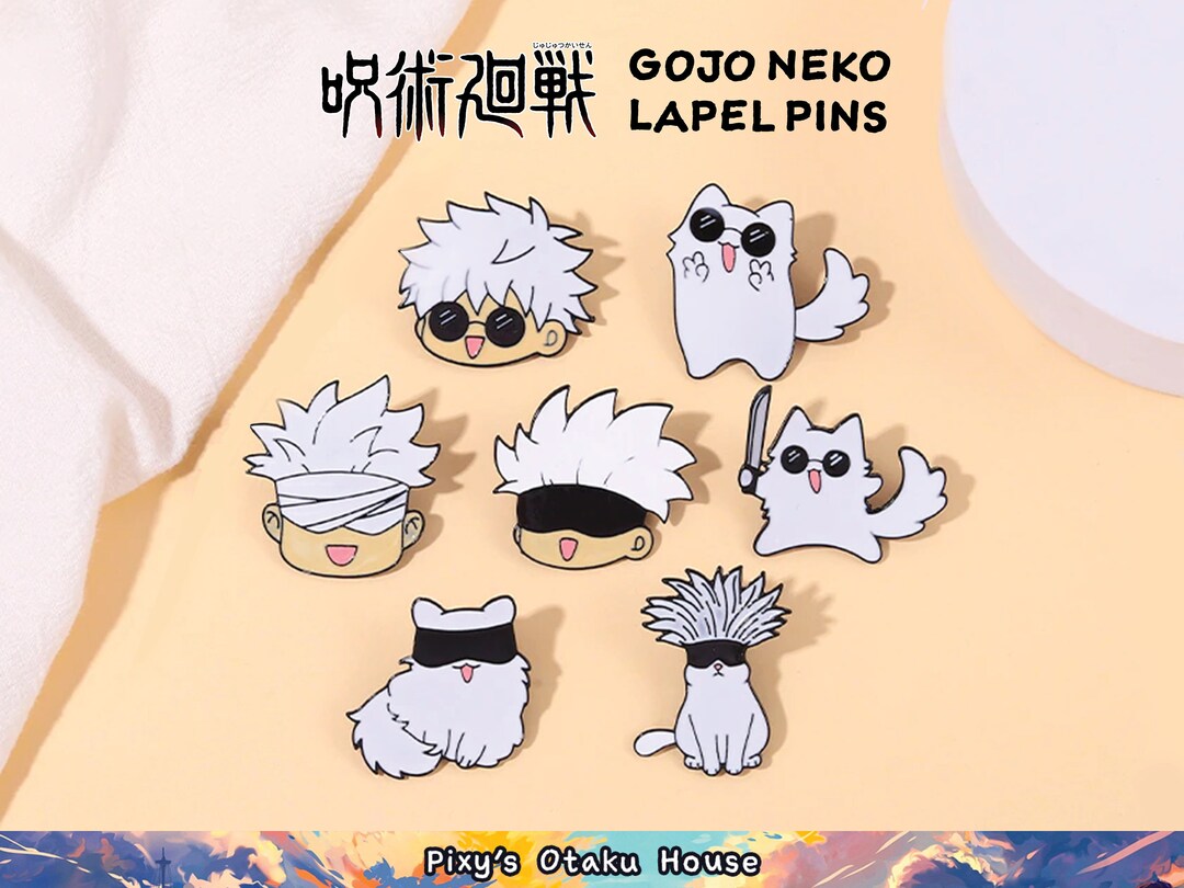 Gojo Satoru Neko Lapel Pins JJK Brooch Pin Badge Jujutsu - Etsy