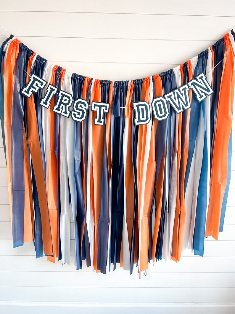 First Down Banner/birthday Banner/football Banner/fringe Backdrop - Etsy