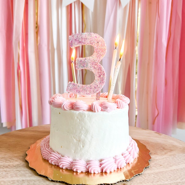 Glitter Cake Topper - Etsy