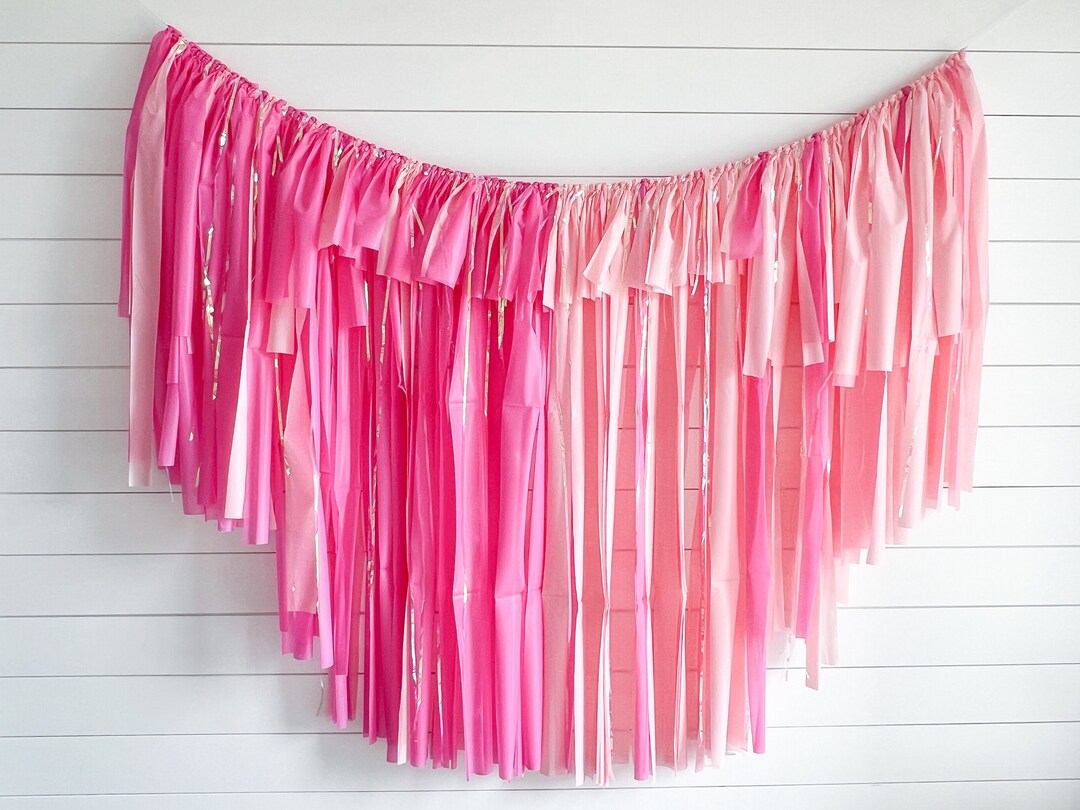 Birthday Party Backdrop Fringe/pink Party/unicorn Party/tea Party ...