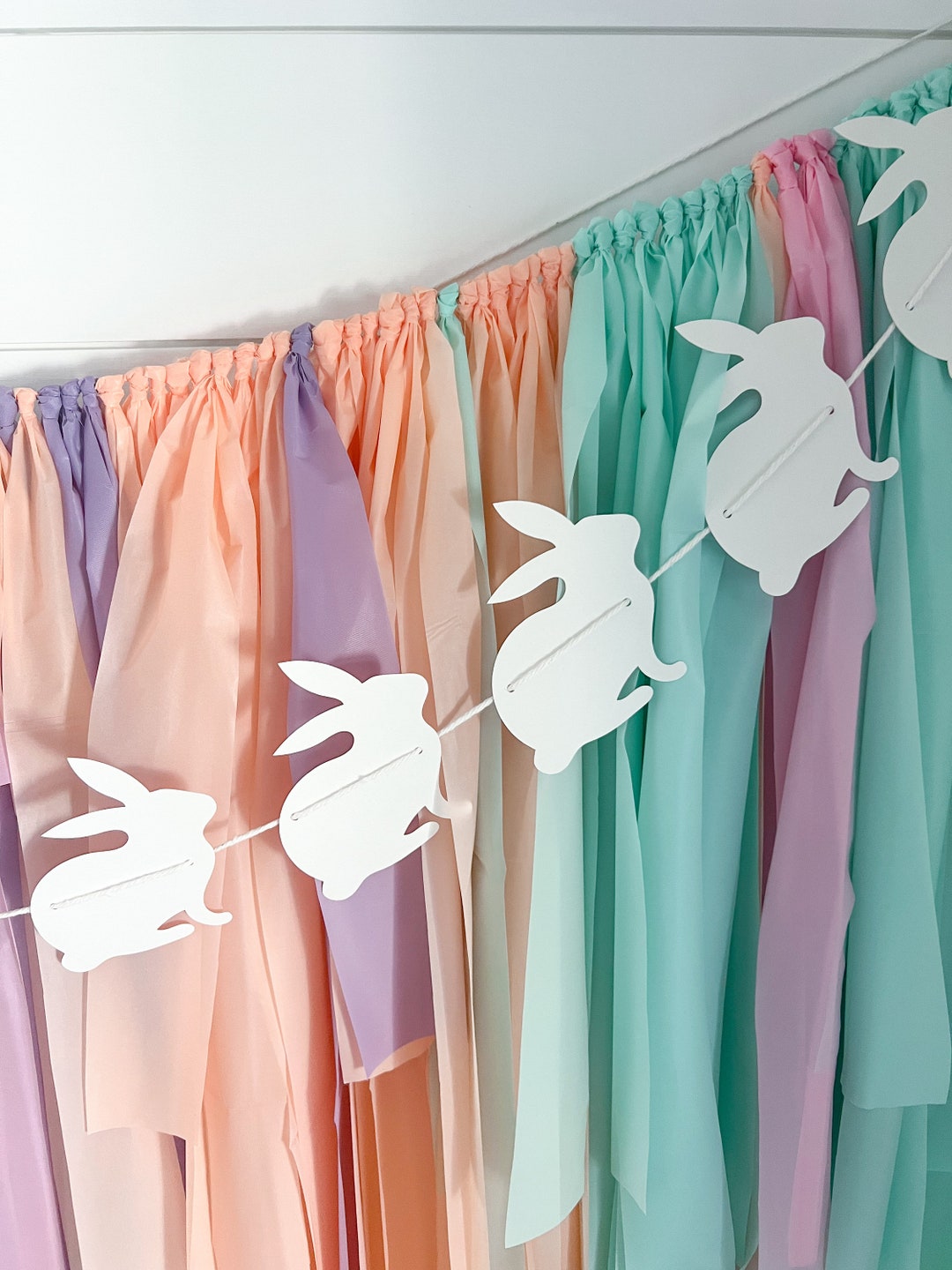 Bunny Garland/rabbit Garland/card Stock Paper Garland - Etsy