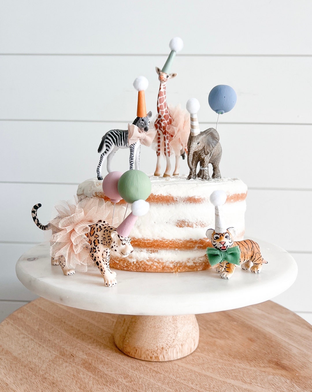 Safari Animal Cake Topper/ Cheetah/ Giraffe Cake Topper/ Zebra Cake ...