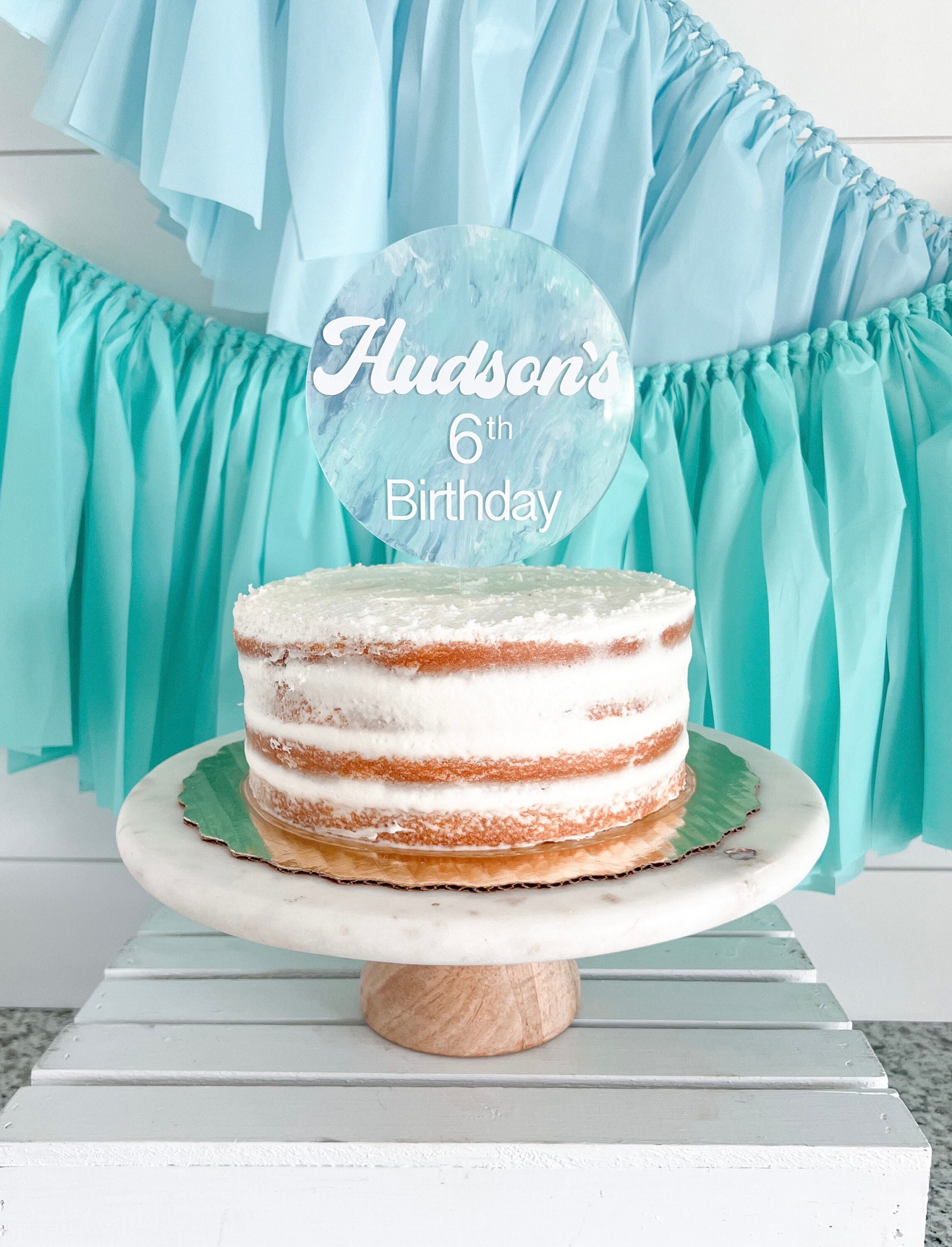 Personalized Acrylic Cake Topper/ the Big One/ Surf Party/ - Etsy