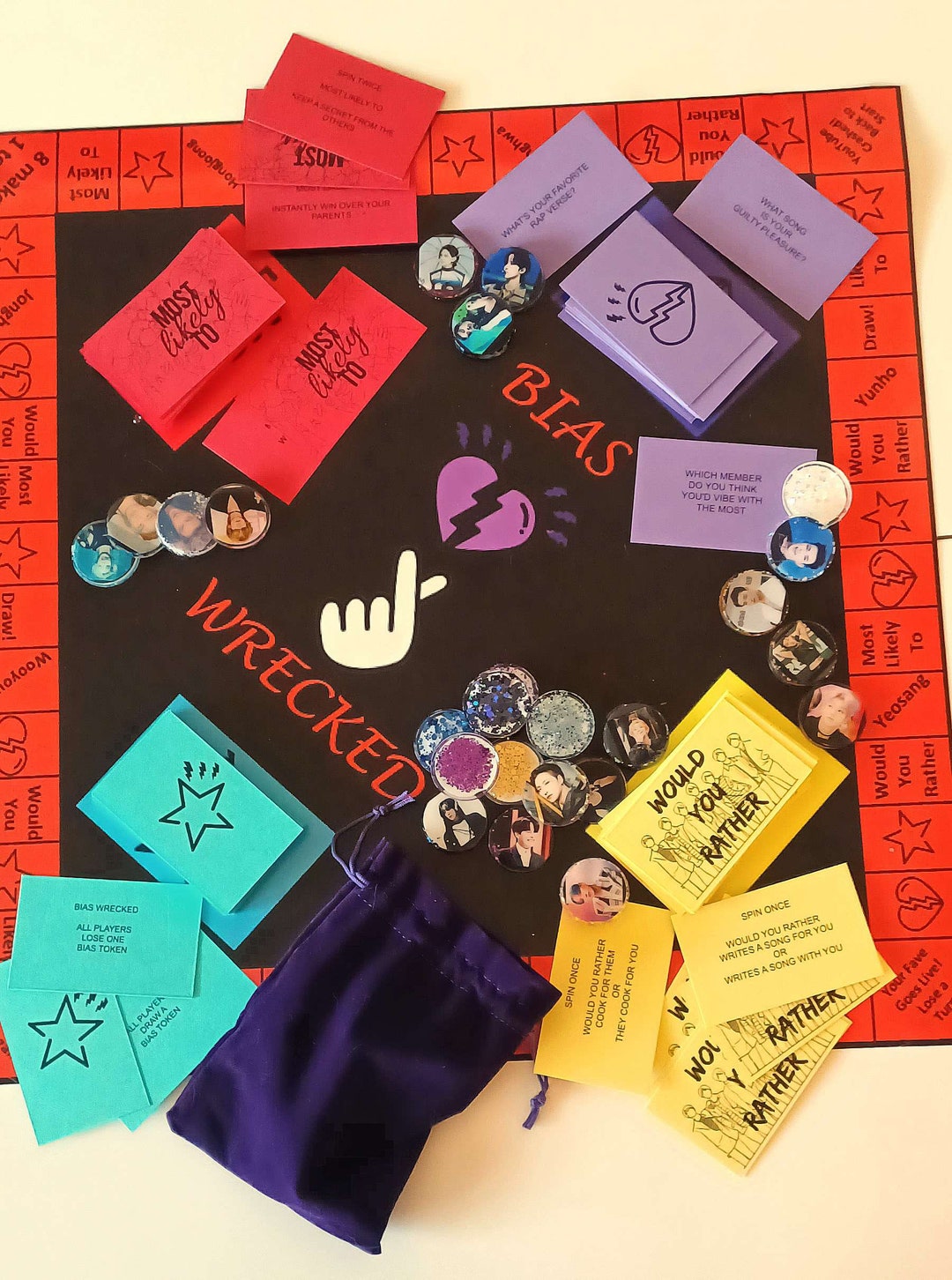 ATEEZ BIAS WRECKED Kpop Board Game - Etsy