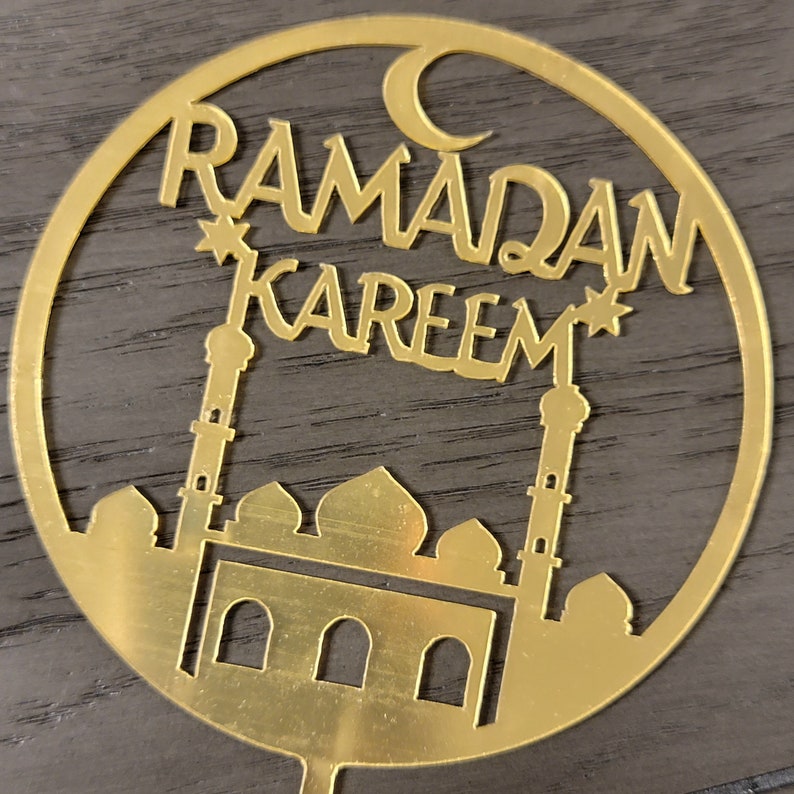 Ramadan Kareem Cake Topper Acrylic - Ramadan Decorations - Islamic ...