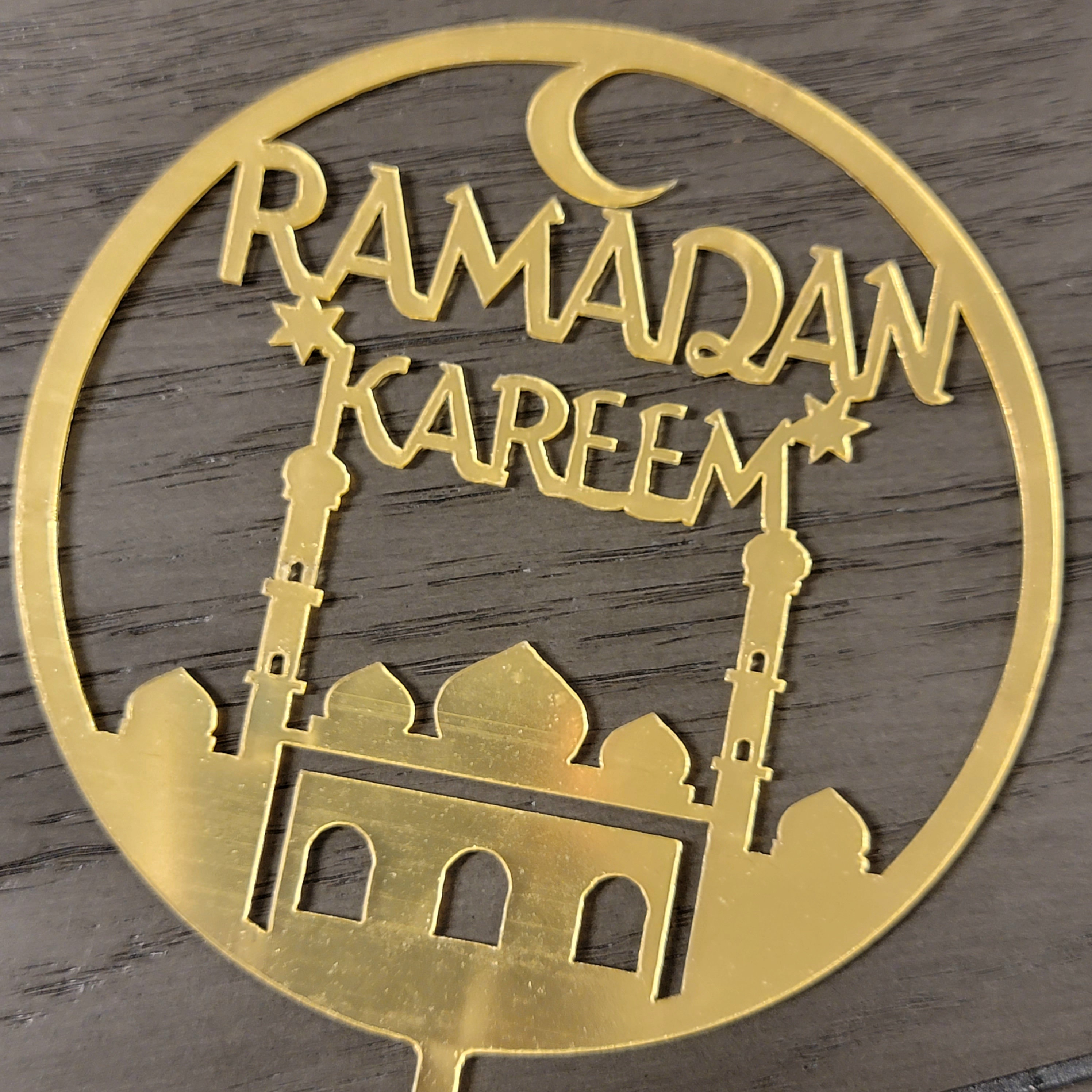 Ramadan Kareem Cake Topper Acrylic - Ramadan Decorations - Islamic ...