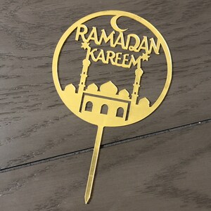Ramadan Kareem Cake Topper Acrylic - Ramadan Decorations - Islamic ...
