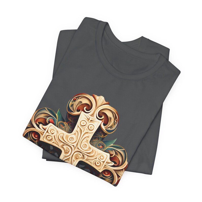 Christian Cross T-shirt, Graphic Design Cross T-shirt, Catholic Cross T ...