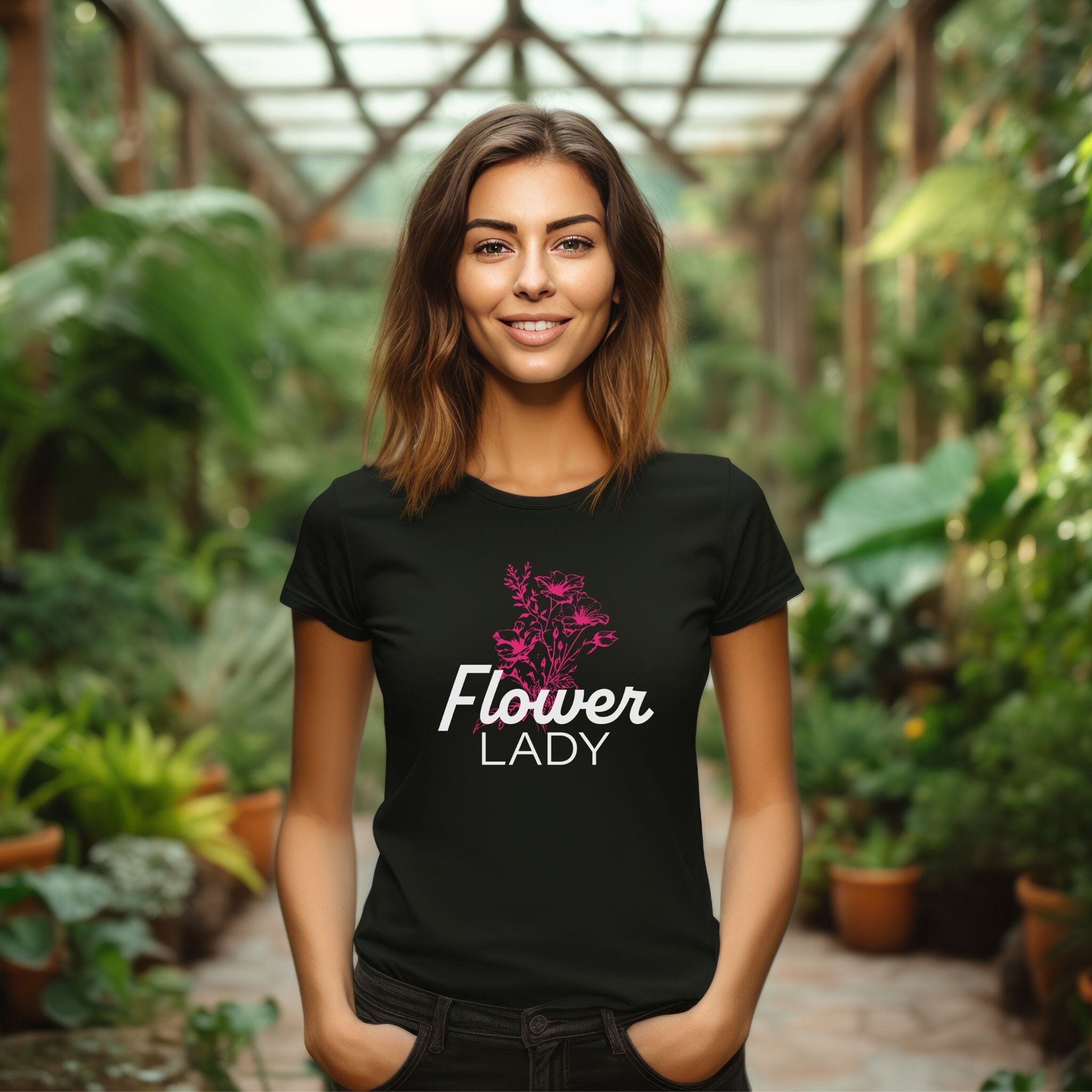 Flower Lady Shirt, Gardener Shirt, Florist Shirt, Gift for Mom, Gift ...