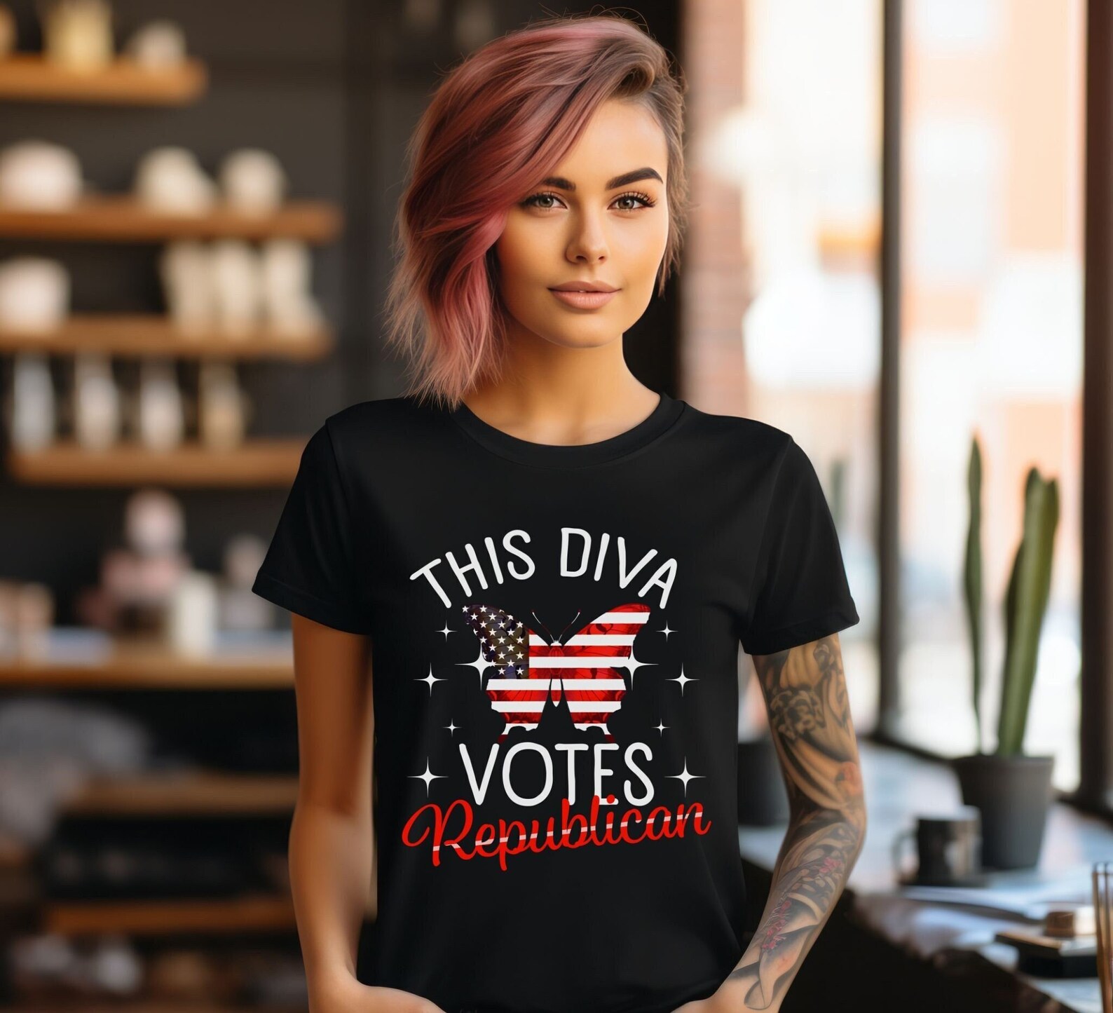 Republican Voter Shirt, Women's American Flag Voter Shirt, Women's ...