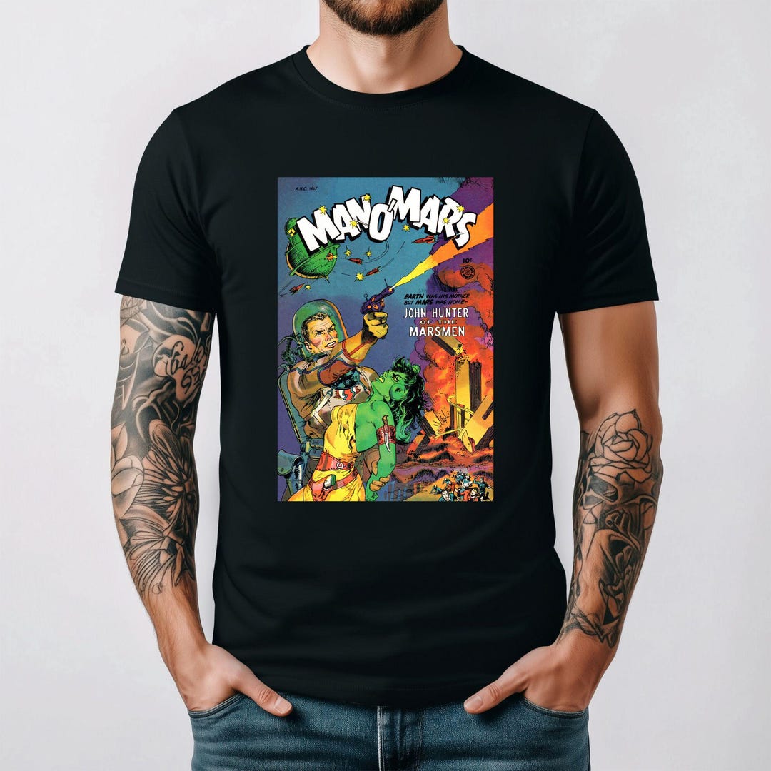 Retro Comic Book T-shirt, Mano Mars Comic T-shirt, Comic Con T-shirt ...